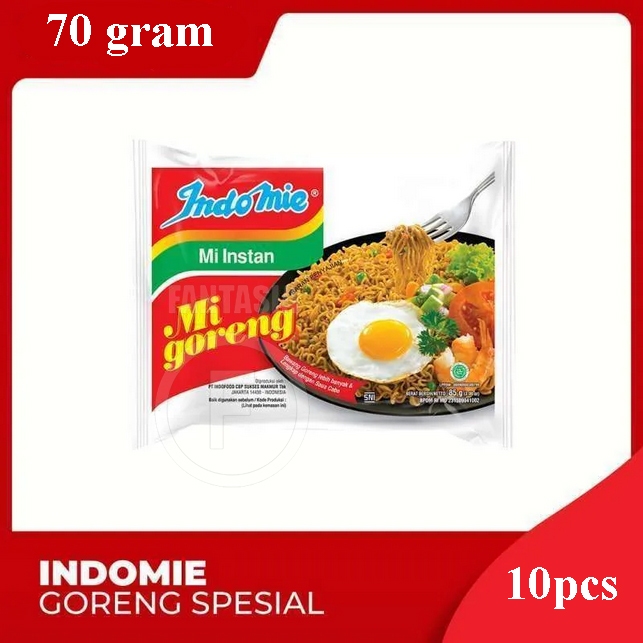 Jual INDOMIE GORENG 70 GRAM PER PACK ISI 10 BUNGKUS FUN CORNER DENGAN ...