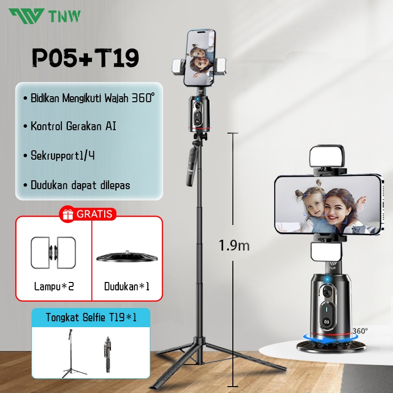 Jual TNW P05 Face Tracking Gimbal Bluetooth Gimbal Stabilizer Handphone ...