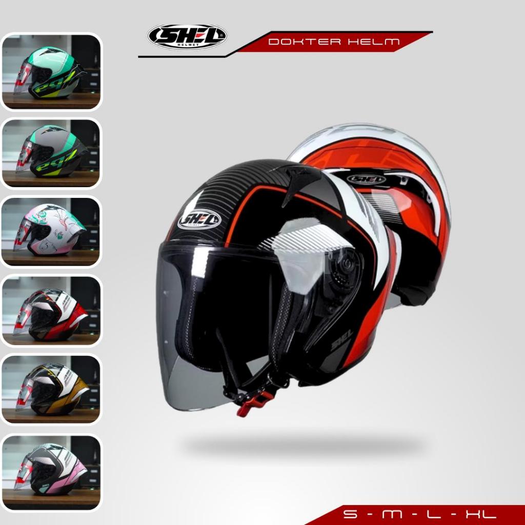 Jual SHEL EQUALIZER MOTIF EQZ 01 - Helm Half Face | Shopee Indonesia