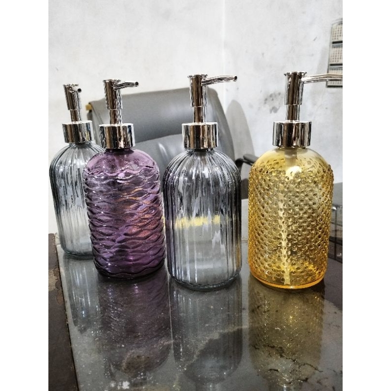 Jual Souvenir Botol Kaca Pump Refill Sabun/Shampoo/Sampo Premium ...