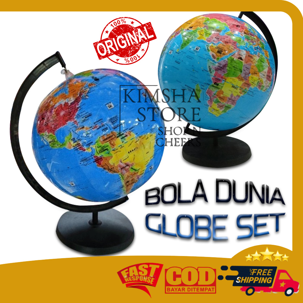 Jual Bola Dunia Balon Tiup Bumi Globe 2 in 1 Ball Edukasi Geografis ...