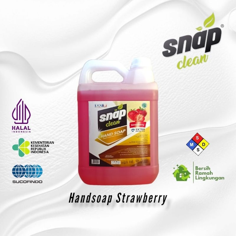 Jual hand soap sabun cuci tangan snap clean strawberry uk 4L (keluar ...