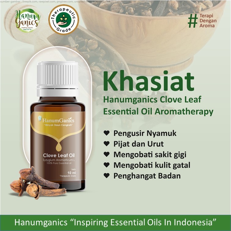Jual Minyak daun cengkeh (clove leaf oil) essential oil, aromatherapy, aromaterapi,5 ml | Shopee ...