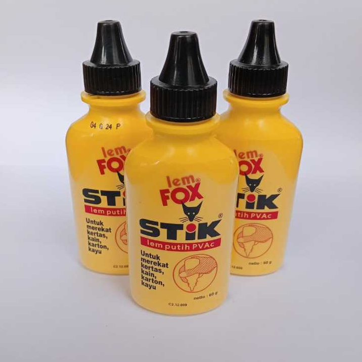 Jual Lem Fox Stik Pvac 60 Gr / Lem Fox Stick Lem Fox Putih Lem Serbaguna Glue | Shopee Indonesia