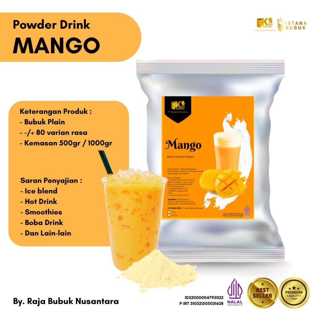 Jual Bubuk Minuman Mango Bubuk Minuman Mangga Bubuk Minuman rasa Mango ...
