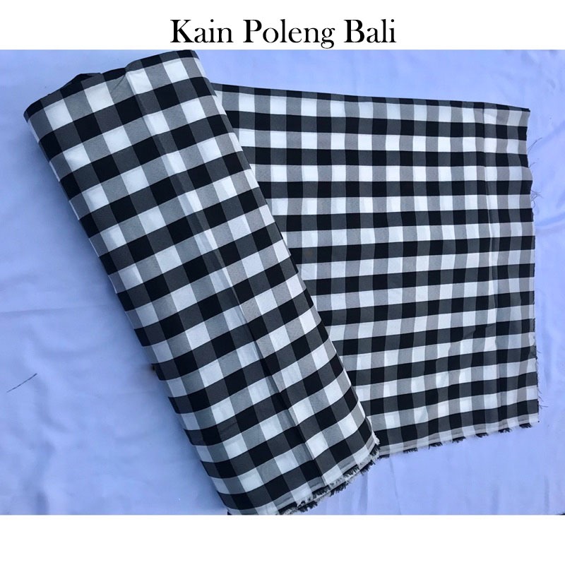 Jual Kain Poleng Bali motif kotak catur ukuran lebar kain 150cm/ kain ...