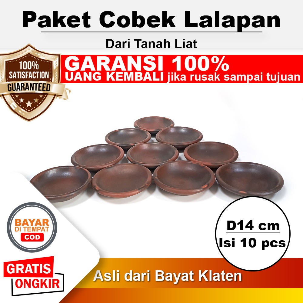 Jual 10pcs - Diameter 14 cm - Paket Usaha Tempat Sambal Tanah Liat ...