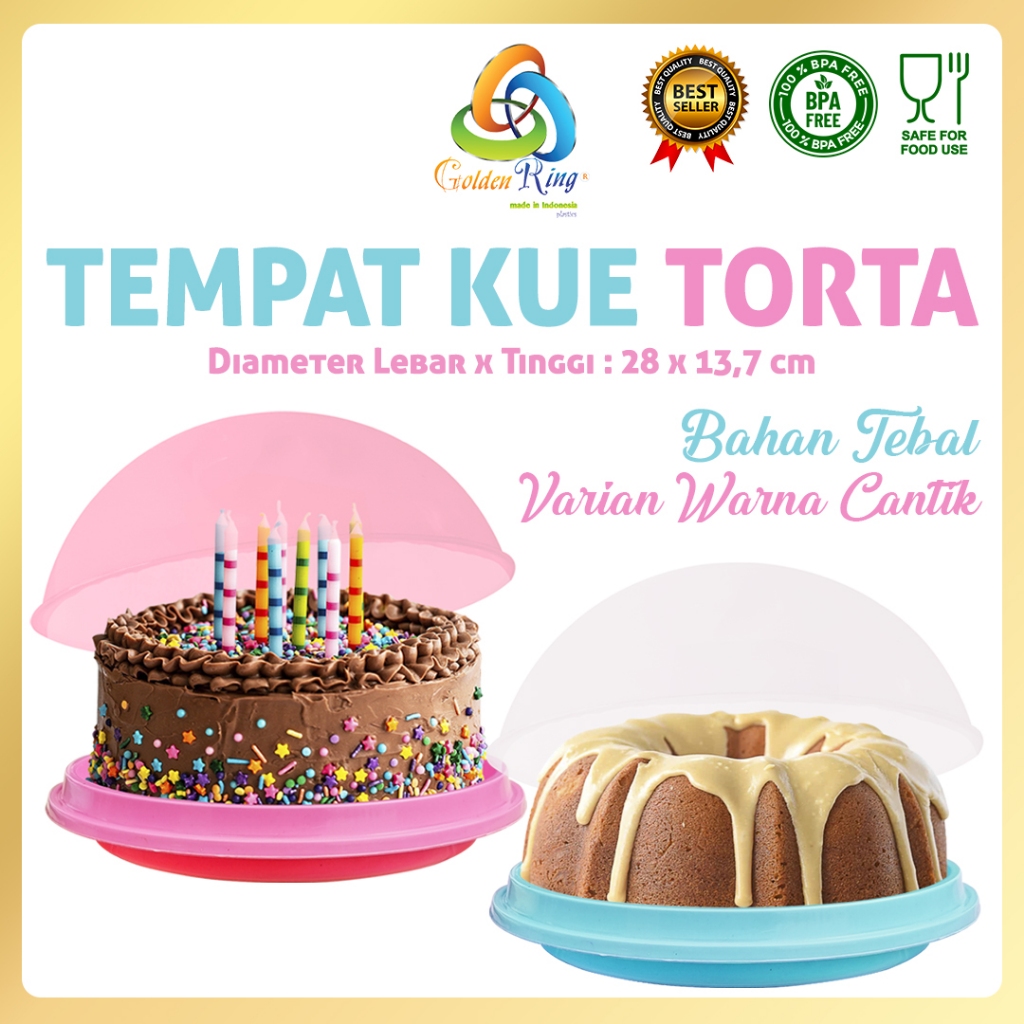 Jual Tempat Bulat roti bolu Plastik Tempat Gorengan / Tempat Lauk ...