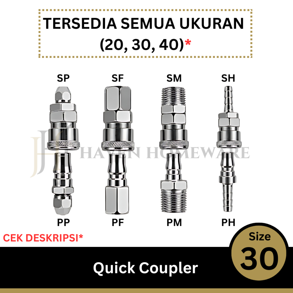 Jual Quick Coupler Angin Neple Kompresor Coupler 3/8" - Drat Sambungan ...