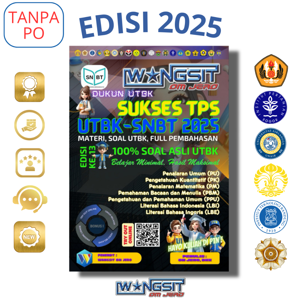 Jual BUKU WANGSIT OM JERO SUKSES TPS UTBK SNBT 2026 FULL MATERI DAN ...