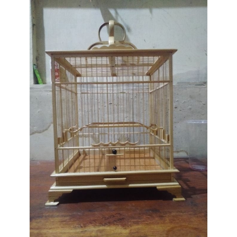 Jual SANGKAR BAMBU 25 X 25 CM / SANGKAR BURUNG 25 X 25 CM / KANDANG ...