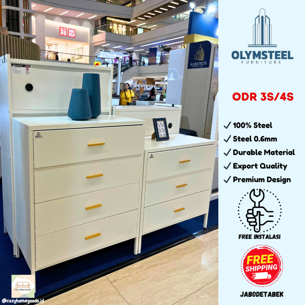 Jual Lemari Rak Serbaguna Besi - Olympic Olymsteel ODR 3S/4S - Multifungsi - Besi Kokoh Kuat ...