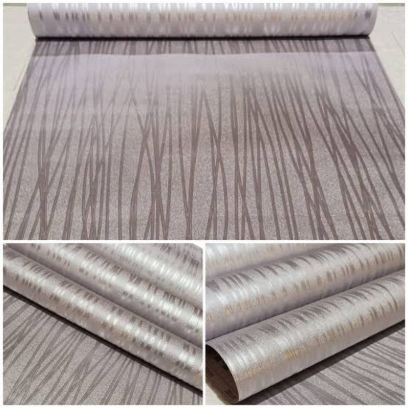 Jual WALLPAPER STICKER DINDING AESTHETIC MOTIF ABU POLOS TEKSTUR SALUR ...