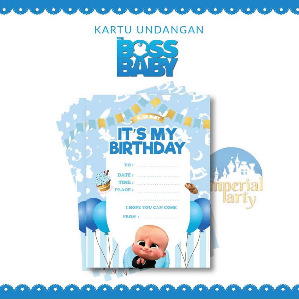 Jual Kartu Undangan Invitation Happy Birthday Ulang Tahun Boss Baby ...