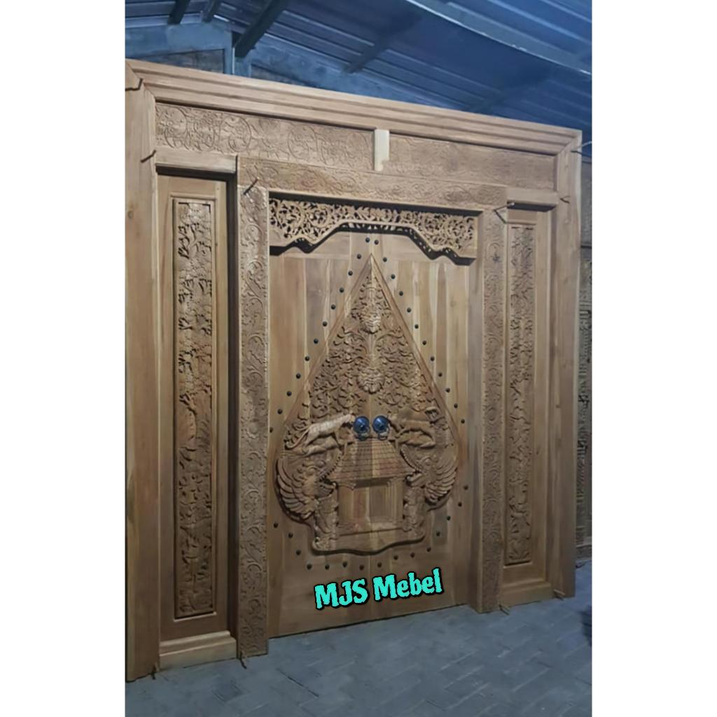 Jual Pintu Gebyok Minimalis Jati Ukir Kelir Wayang 3 Dimensi | Shopee ...