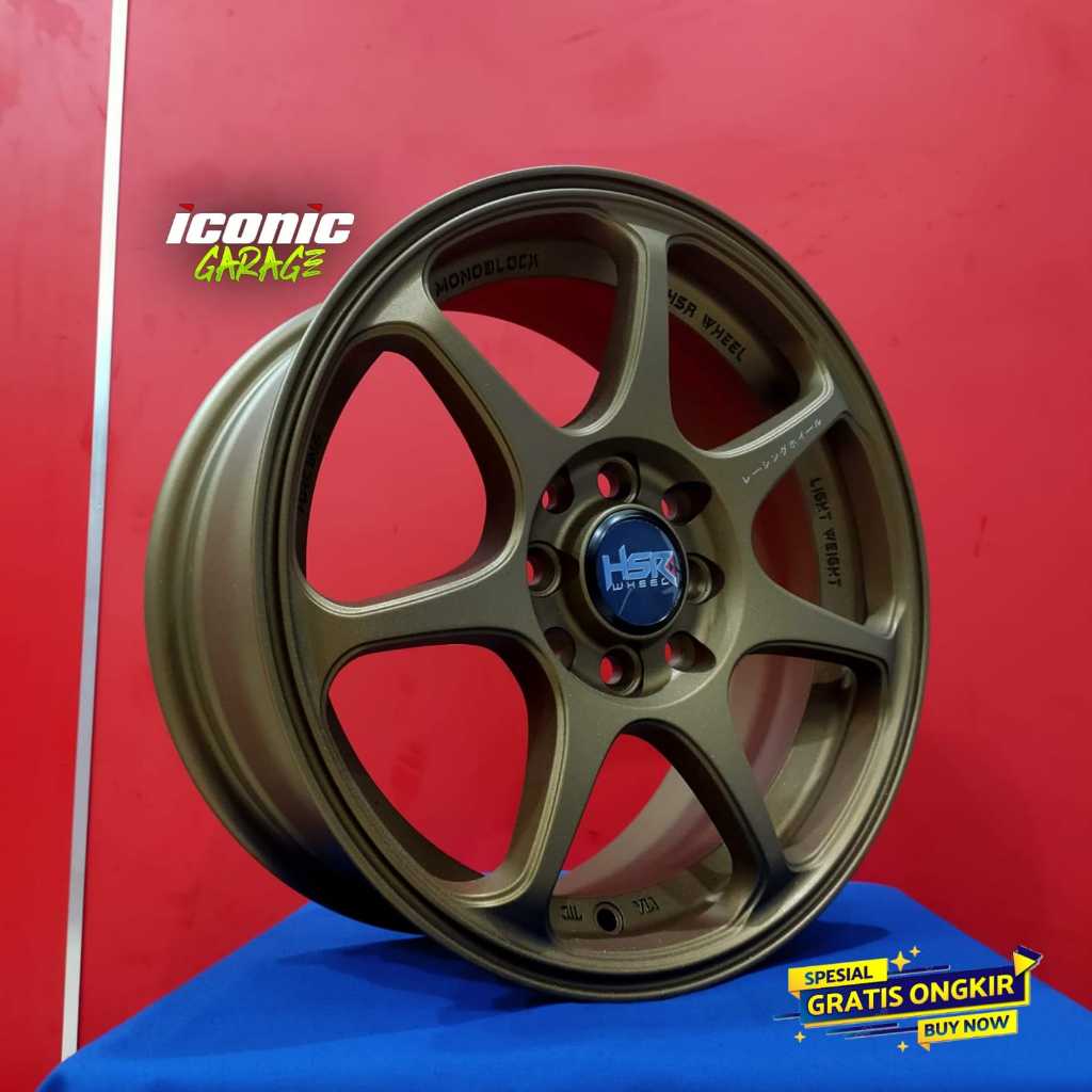Jual velg hsr ring15 lebar 6,5 rata body cocok mobil brio,agya,mobilio,sigra,calya,avanza,xenia ...