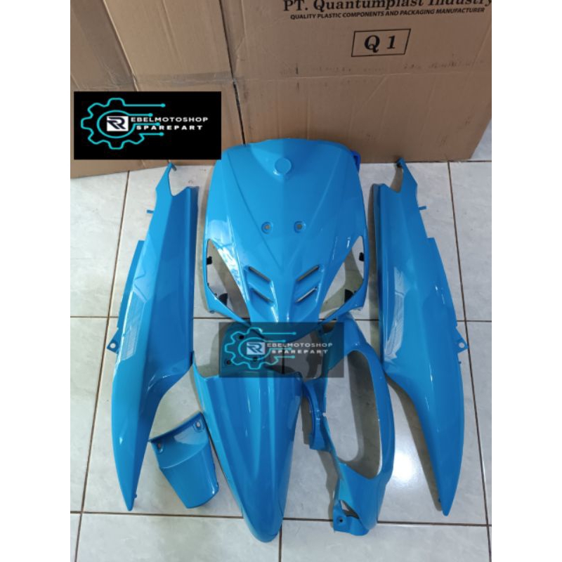 Jual Cover full body halus yamaha mio sporty warna biru muda/blue ice ...