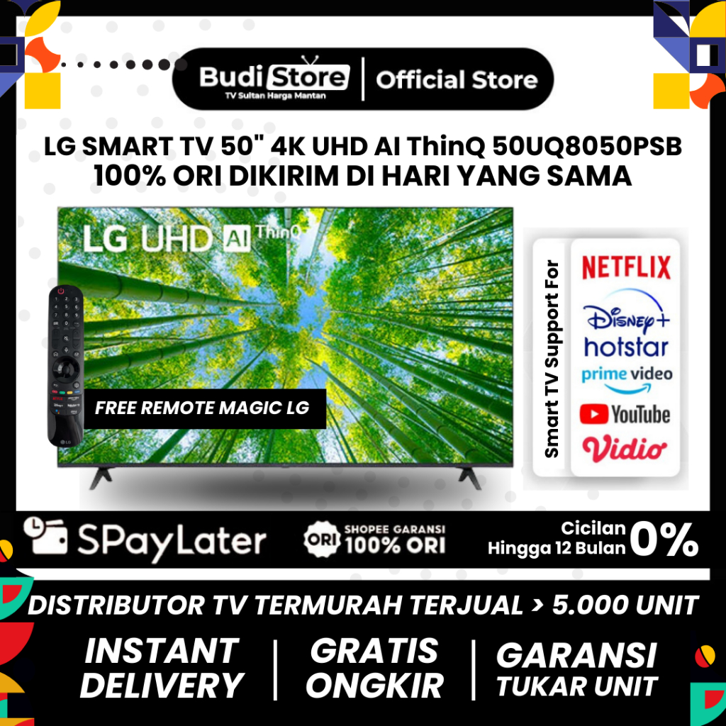 Jual SMART TV LG 50 inch UQ7500 4K UHD LED TV 50UQ7500PSF WebOs Game ...