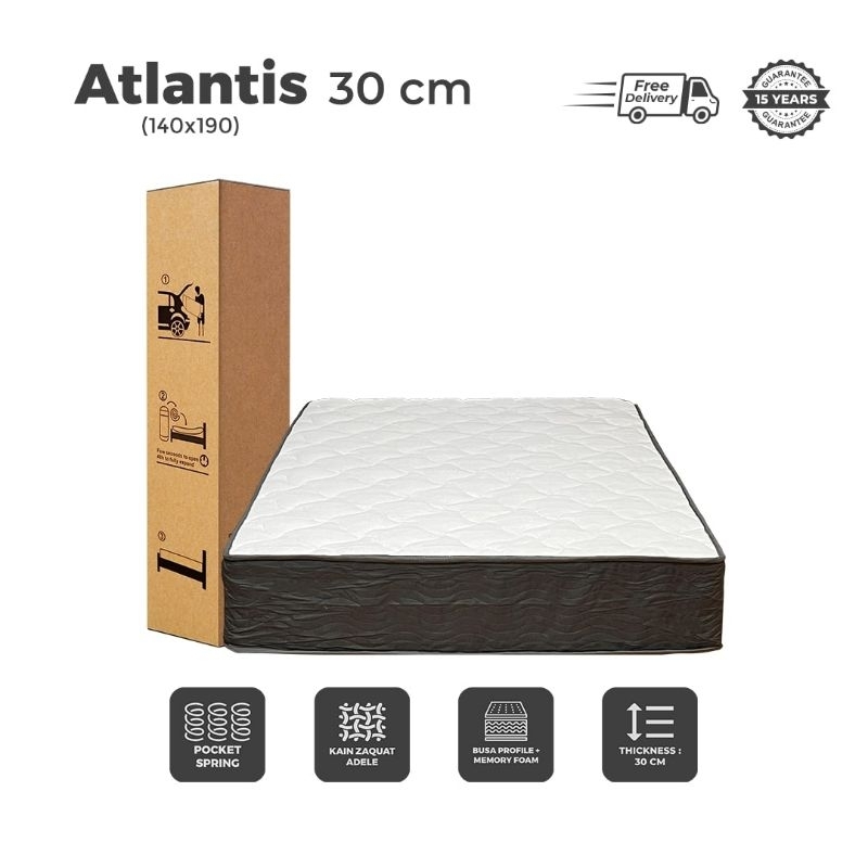 Jual Kasur Box Atlantis / Kasur Pocket Spring/ Kasur dalam Kemasan ...