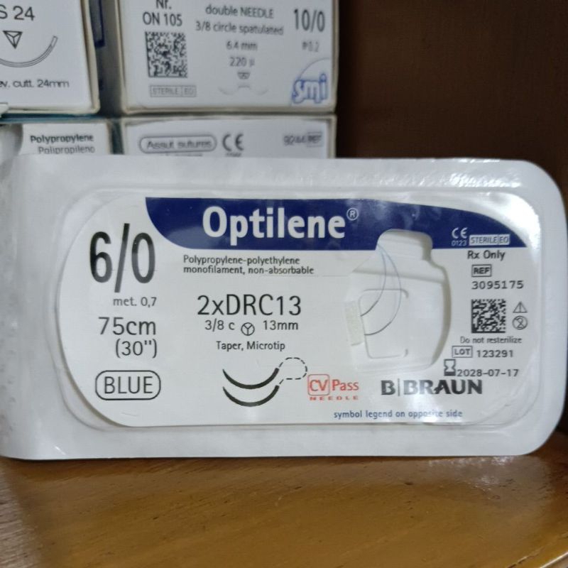 Jual Optilene 6/0 2X DRC13 taper microtip ( polypropylene polyethylene ...