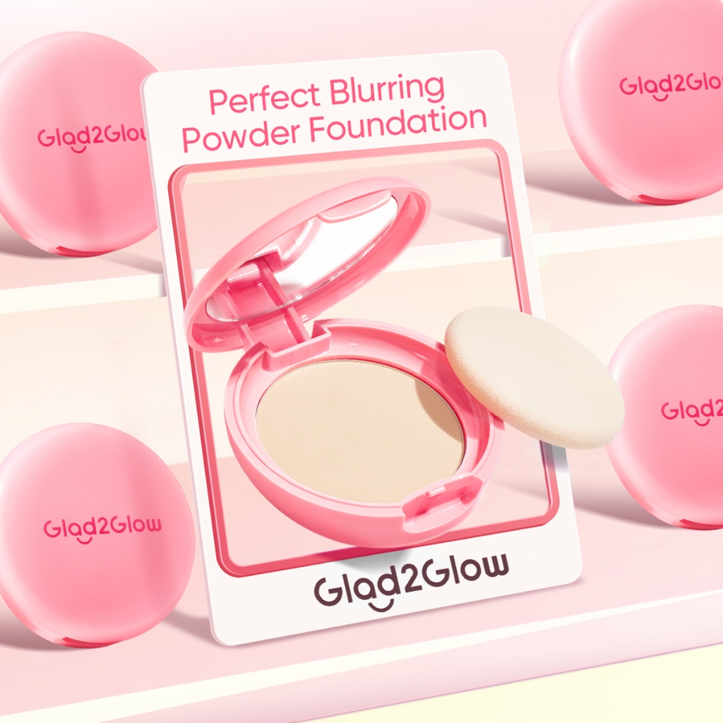 Jual Glad2Glow Perfect Blurring Powder Foundation Primer Skin Tint ...