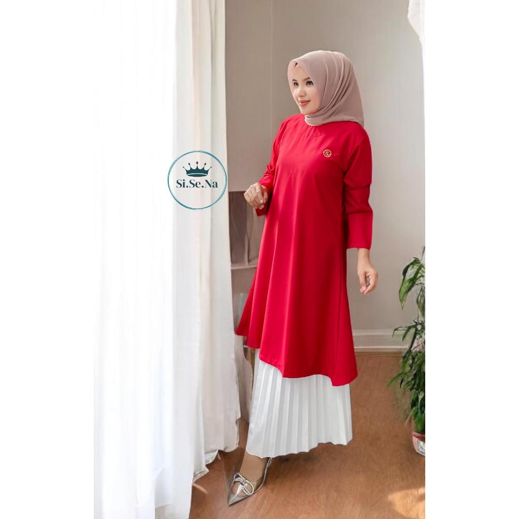 Jual sisena blouse tunik merah putih edisi kemerdekaan 18 agustus ...