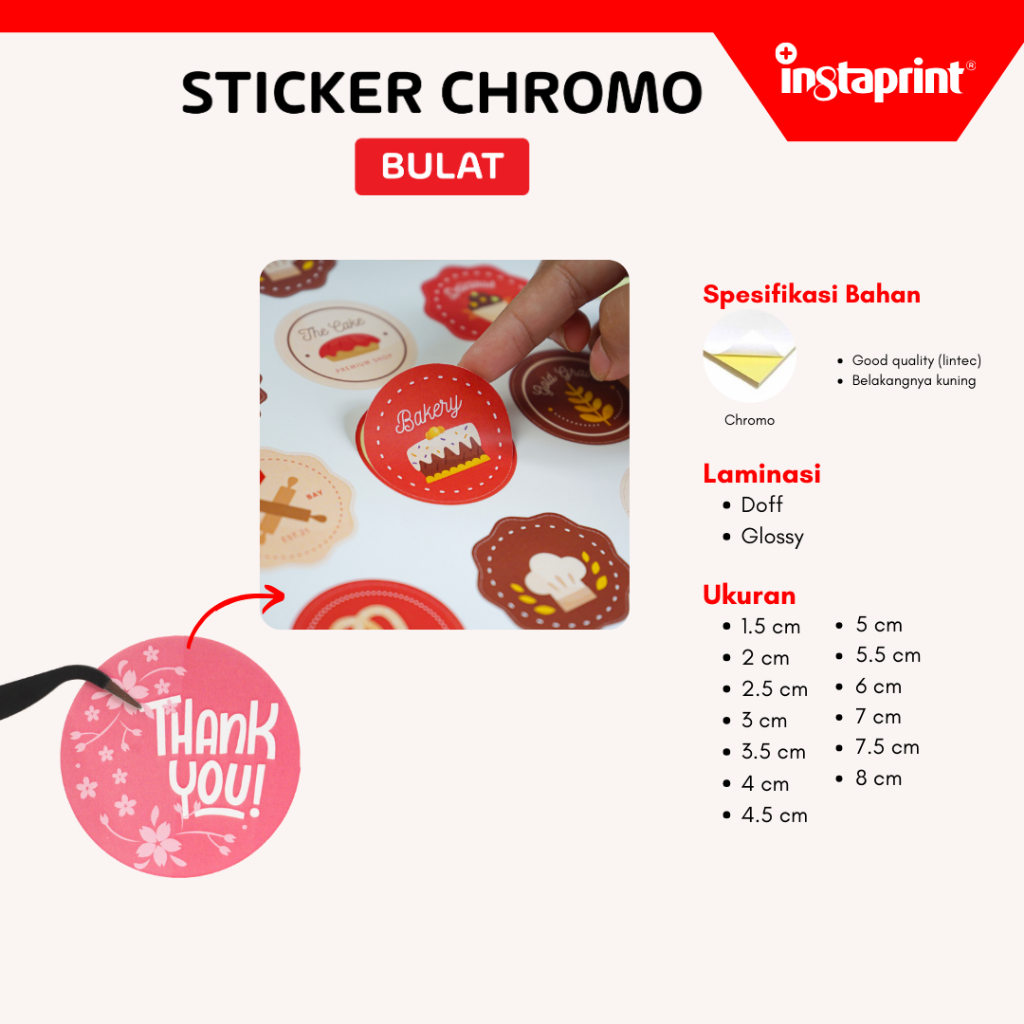 Jual Sticker Label Bulat, sticker murah bulat, sticker thankyou bulat ...