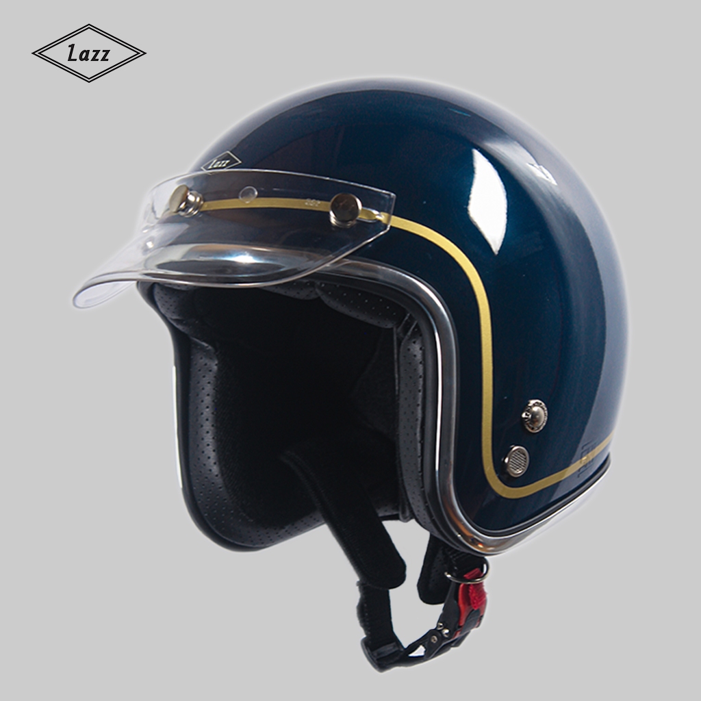 Jual helm lazz evo + pet retro classic pria wanita original | Shopee ...