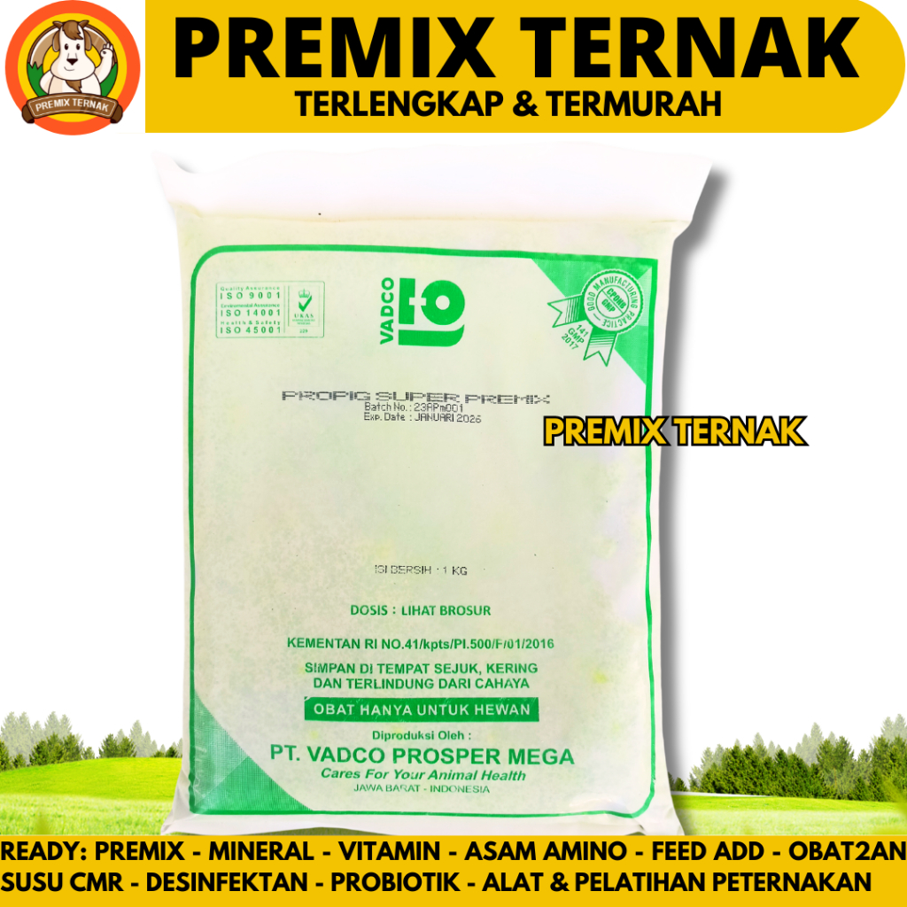 Jual PROPIG SUPER 1KG - Premix Babi Pemacu Pertumbuhan dan Daya Tahan ...