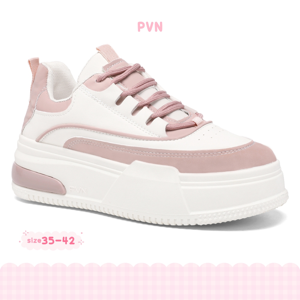 Jual PVN Jeno Sepatu Sneakers Wanita Kasual Sport Shoes Pink 438 ...