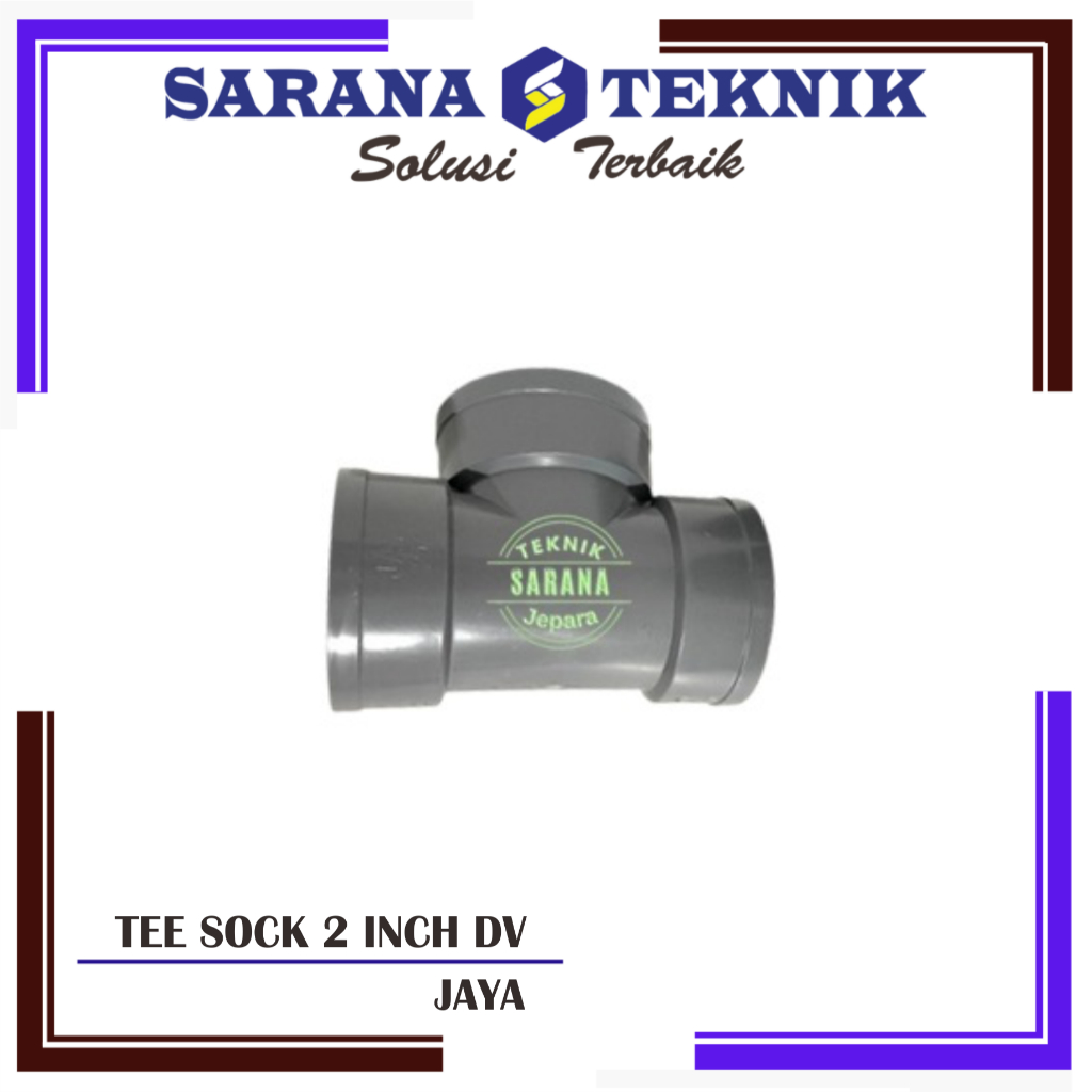 Jual SAMBUNGAN PIPA PVC T / TEE SOCK 2 INCH DV JAYA | Shopee Indonesia