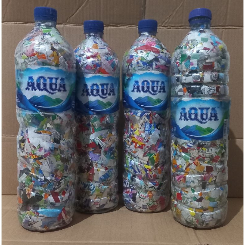 Jual Ecobrick Botol AQUA 1500ml Ramah Lingkungan Ekobrik Kerajinan ...
