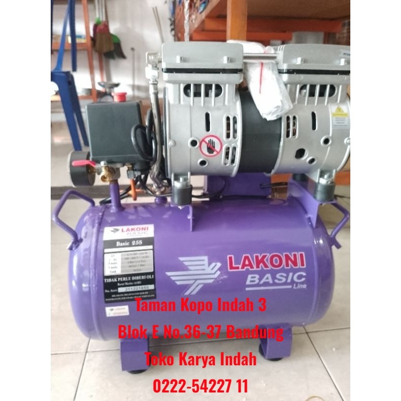 Jual Lakoni Basic 25S Kompresor Udara Oilless Tanpa Oli 3/4 HP | Shopee ...