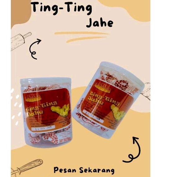 Jual Ting Ting Jahe toples By Laziza |permen jadul rasa jahe | Shopee ...