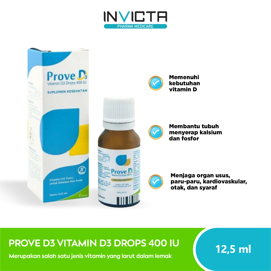 Jual Prove D3 Vitamin D3 Drops 400 IU - 12,5 ml | Shopee Indonesia