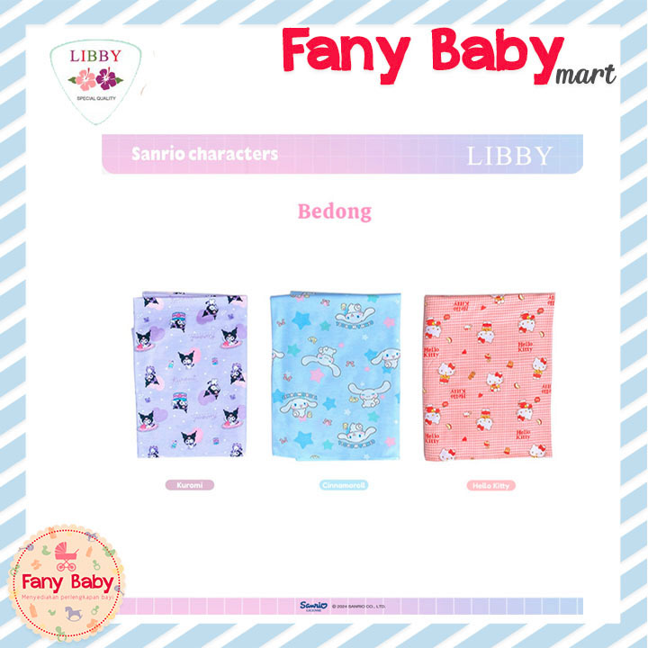 Jual LIBBY LBC BEDONG DOUBLE KNIT PRINT 1 SANRIO 110 X 90 CM ISI 3PCS | Shopee Indonesia