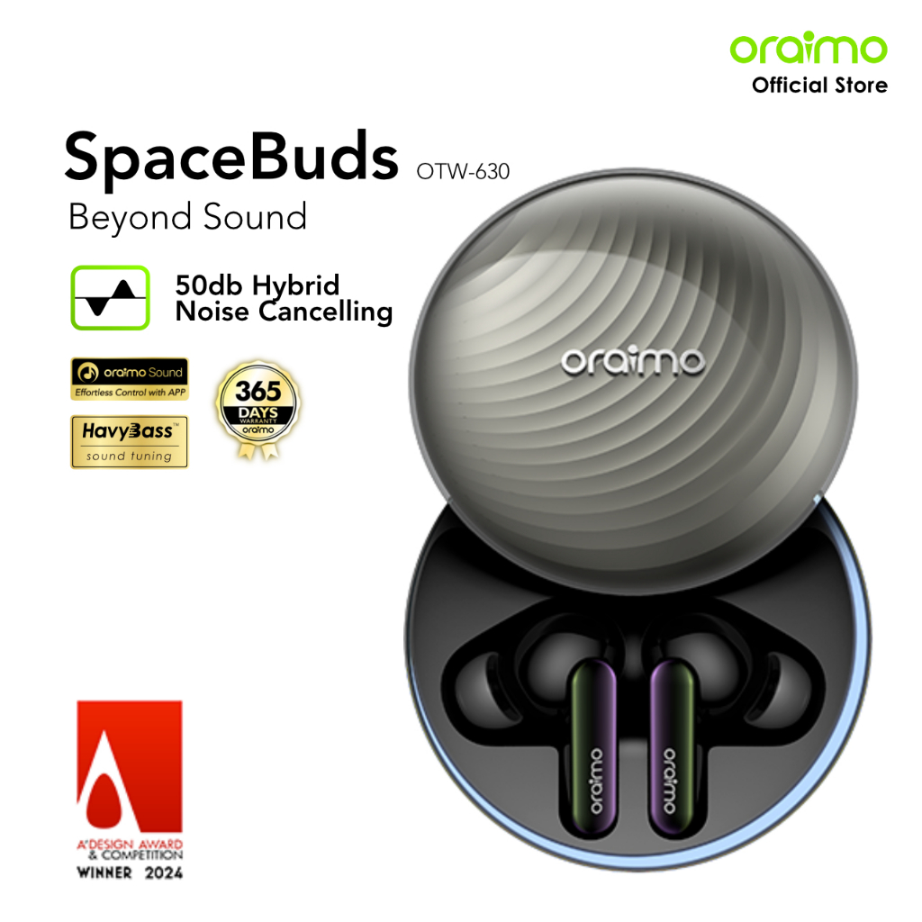 Jual Oraimo TWS Bluetooth Headset v5.4 Spacebuds OTW-630 Hybrid Noise ...
