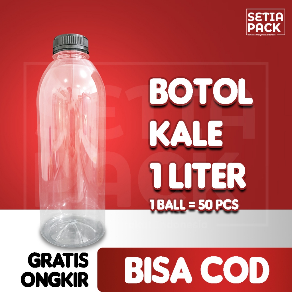 Jual Botol Kale Plastik 1000 ml 1Liter Tebal | Shopee Indonesia