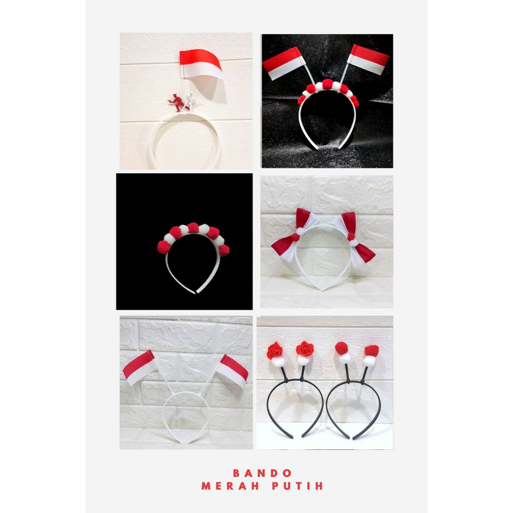 Jual Bando MERAH PUTIH - Bando aksesoris Kemerdekaan | Shopee Indonesia
