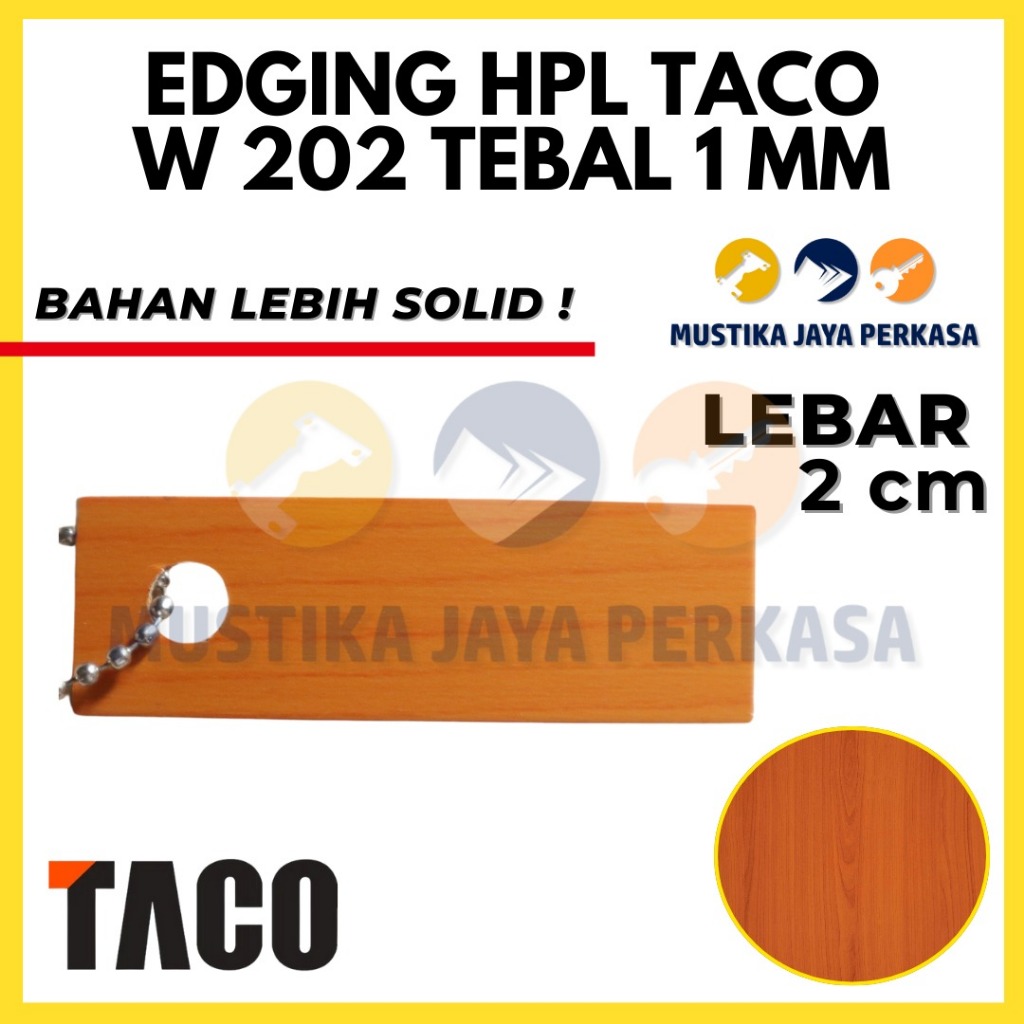 Jual Per 5 Meter Edging Taco W 202 1 x 22 Mm Woodgrain HPL TH 202 B 2 ...