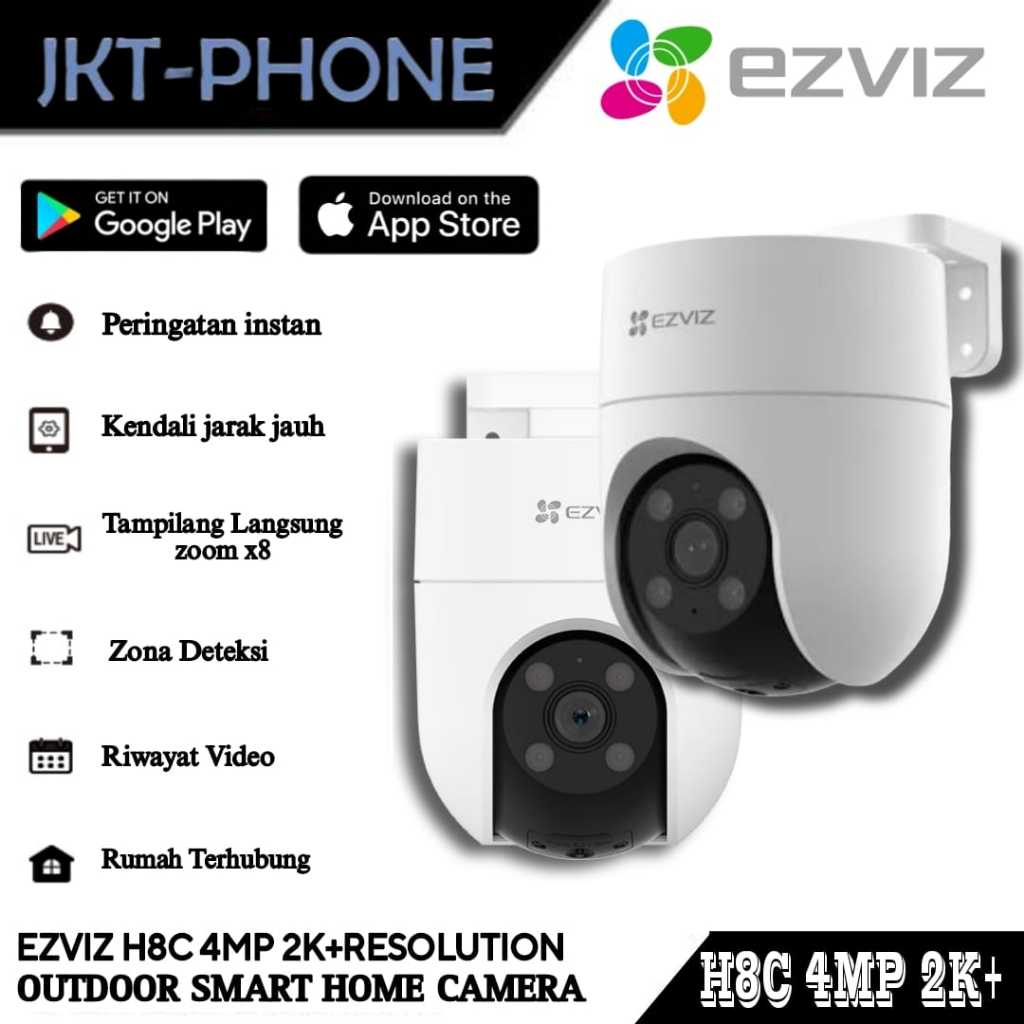 Jual EZVIZ H8C 4MP 2K+ OUTDOOR CCTV PAN & TILT WIFI IP CAMERA AUTO ...