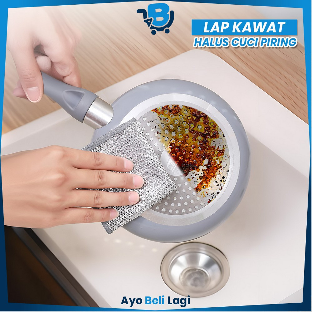 Jual Kain Lap Dapur Kawat Halus 2 Sisi Serbaguna Bentuk Petak Untuk ...