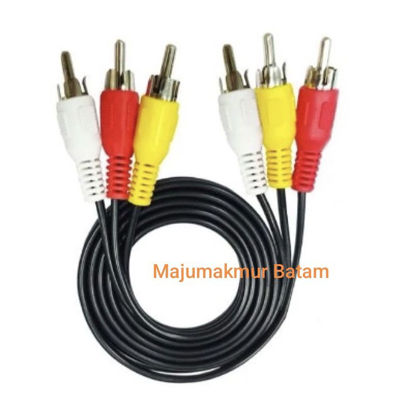 Jual KABEL AV VIDEO RCA 3 KE 3 / KABEL 3 RCA DVD TV ( BATAM ) | Shopee ...