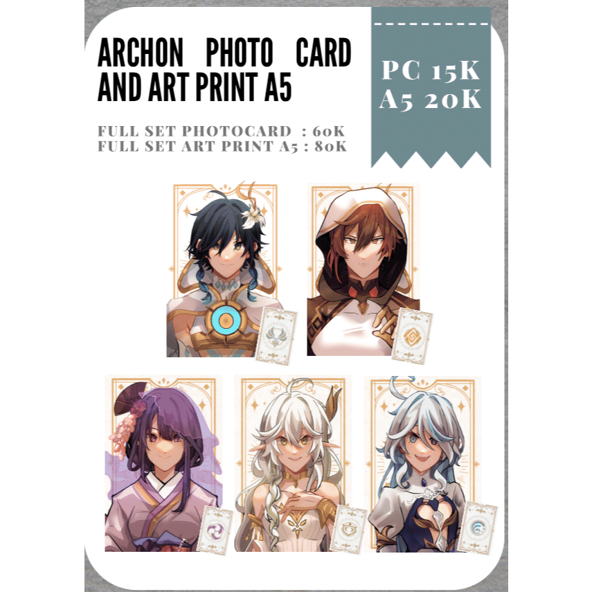 Jual Poster Archon Genshin Impact by Hiuy52 | Shopee Indonesia