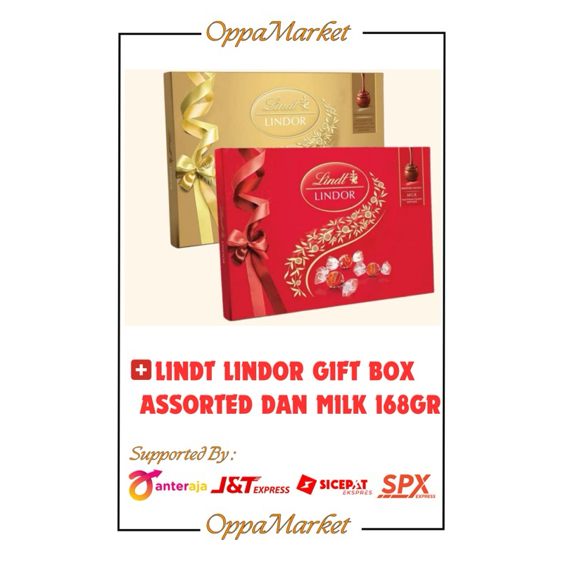 Jual LINDT LINDOR SWISS COKLAT GIFT BOX ASSORTED DAN MILK 168GR ...