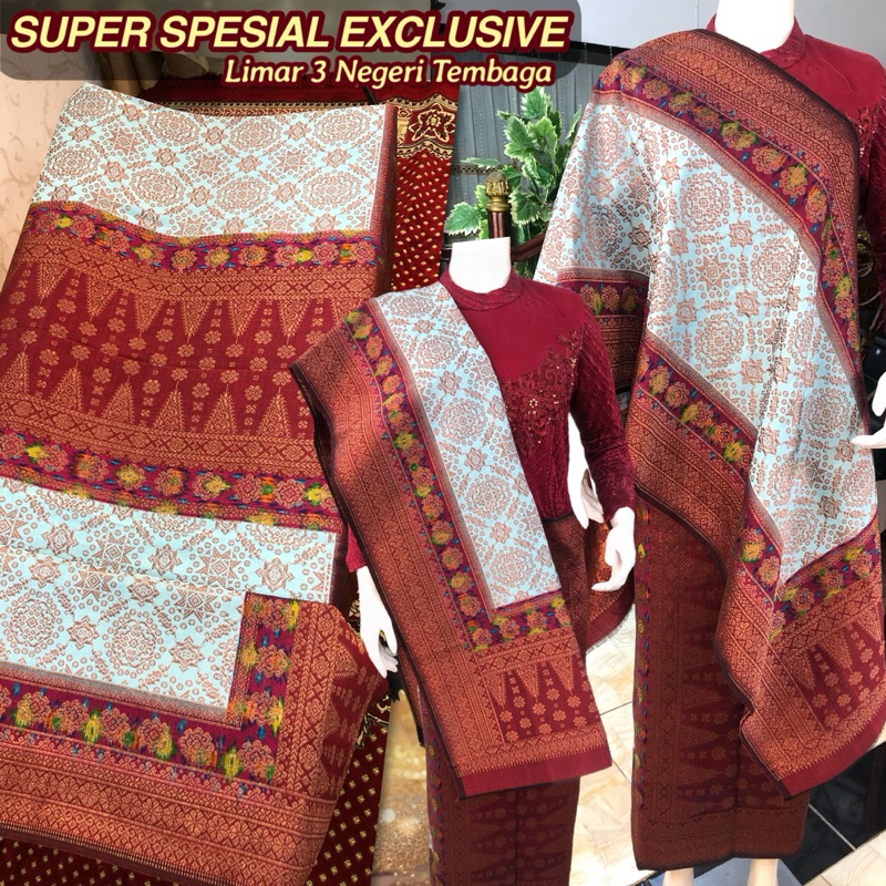 Jual Classic Elegant Songket Tembaga limar 3 Negeri ORI SUPER SPESIAL EXCLUSIVE / Songket tenun ...