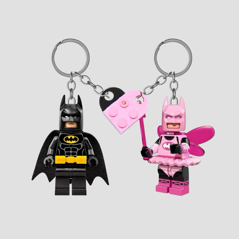 Jual Dhis Project Shiny Keychain LEGO Minifigure Black Batman & Pink ...