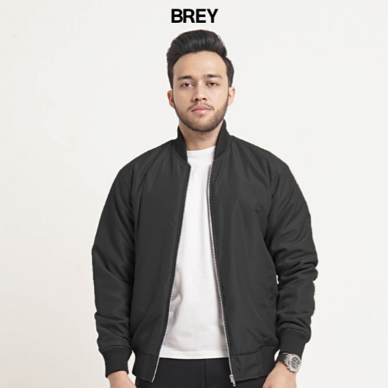 Jual Jaket Pria Bomber Original Hitam Black Jacket Parasut Windbreaker ...
