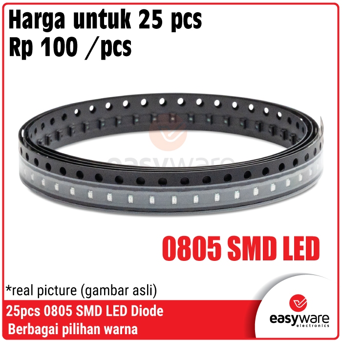 Jual 25x LED SMD 0805 Merah/Hijau/Biru/Kuning/Putih/Oranye/Putih Hangat 0805 SMD LED Diode Red ...