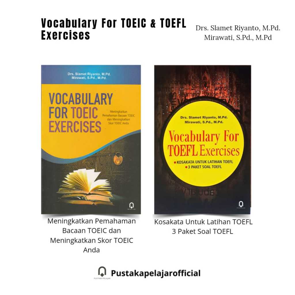Jual Buku Original Vocabulary for TOEIC & TOEFL Exercises - Slamet ...